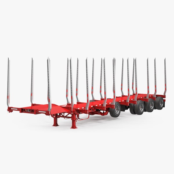 Logging trailer manac 3D model - TurboSquid 1418637