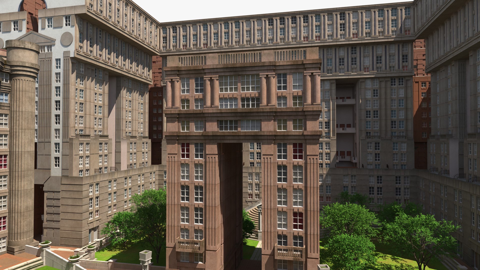 3D Abraxas Spaces Building Complex Model - TurboSquid 2210054