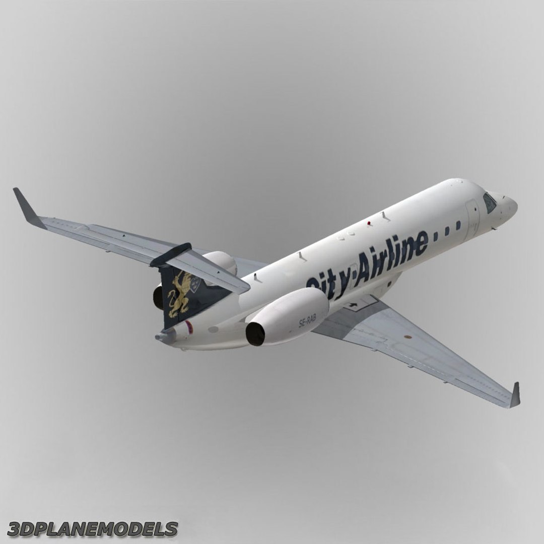 3ds Max Embraer Erj-135 Regional Jet