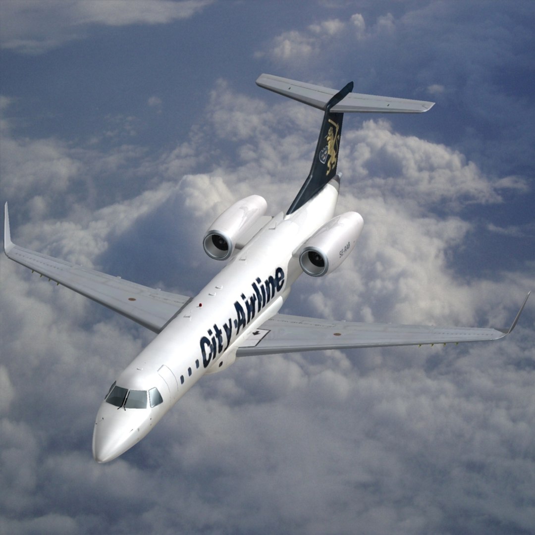 3ds Max Embraer Erj-135 Regional Jet