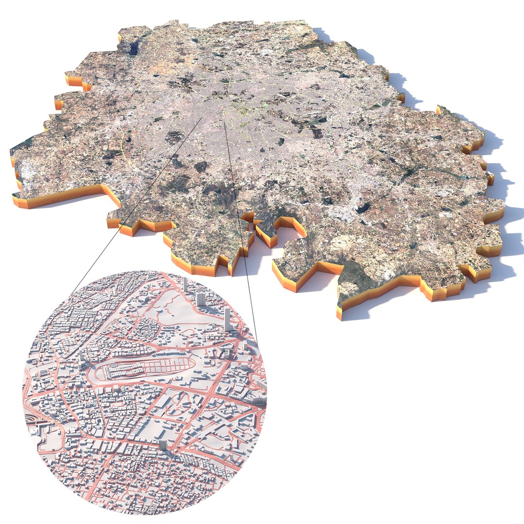 3D Bengaluru Terrain City - TurboSquid 2420345