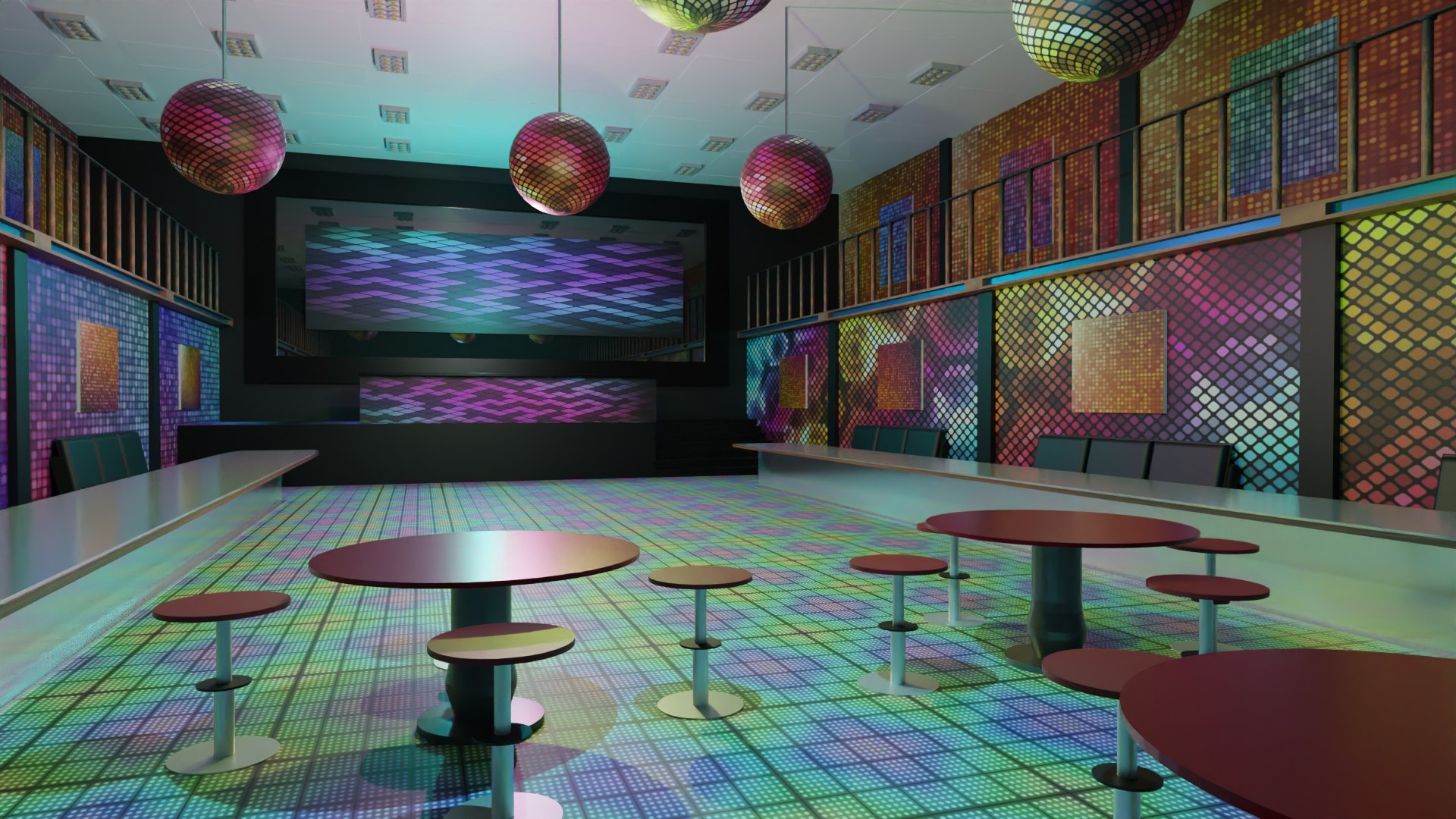 3D Model Nightclub Interior - TurboSquid 2178826
