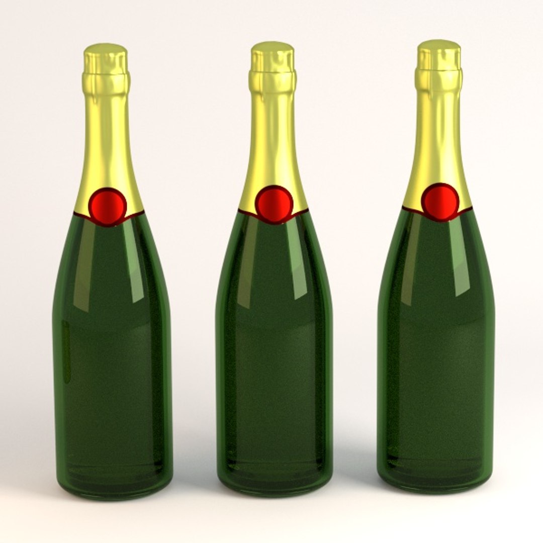 3d Model Champagne Set