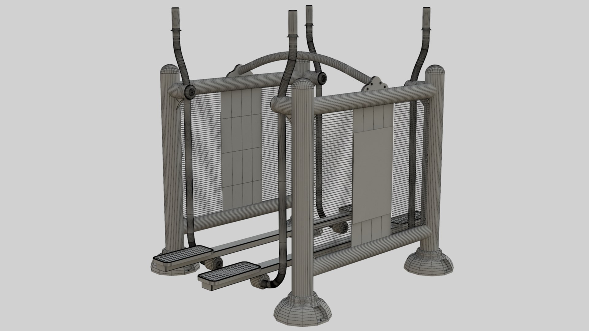 3D Outdoor Fitness GYM Equipment Playground Sports Equipments 3D Model ...