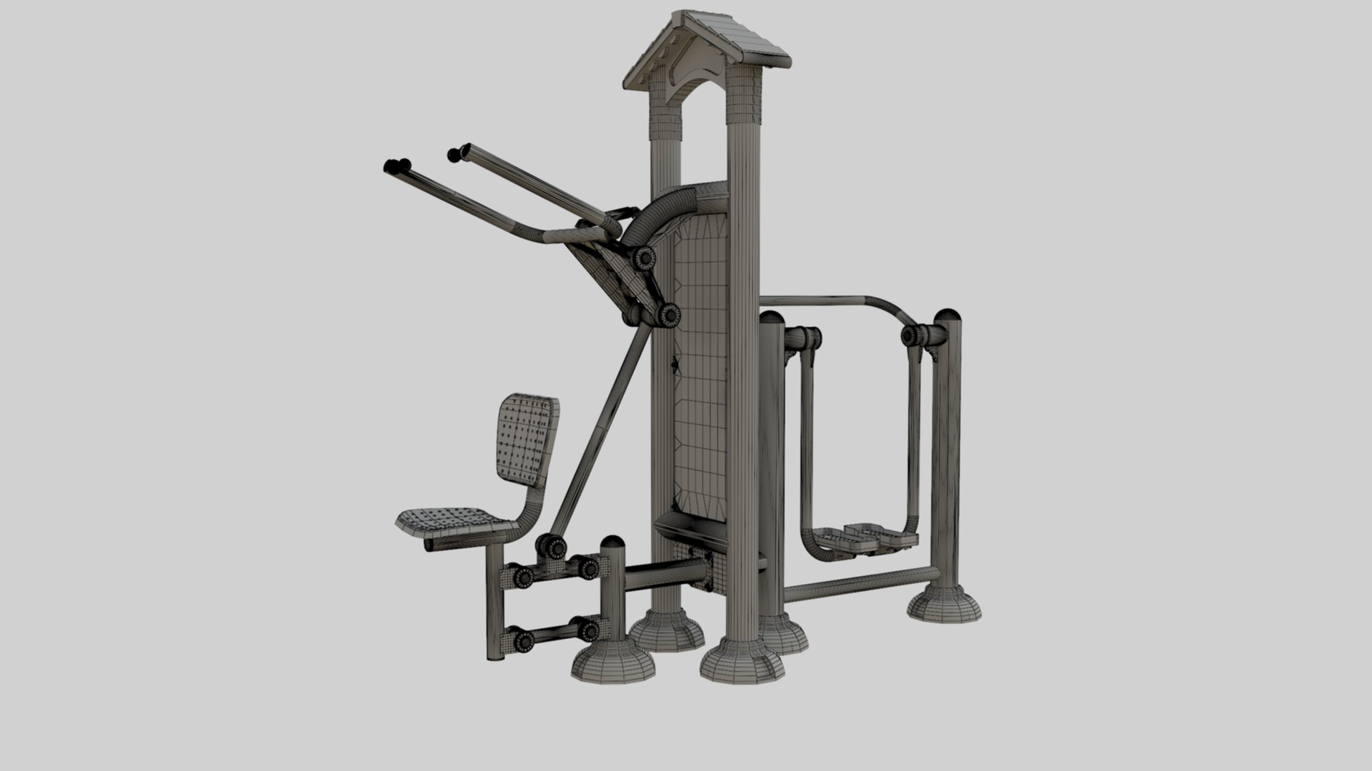 3D Outdoor Fitness GYM Equipment Playground Sports Equipments 3D Model ...