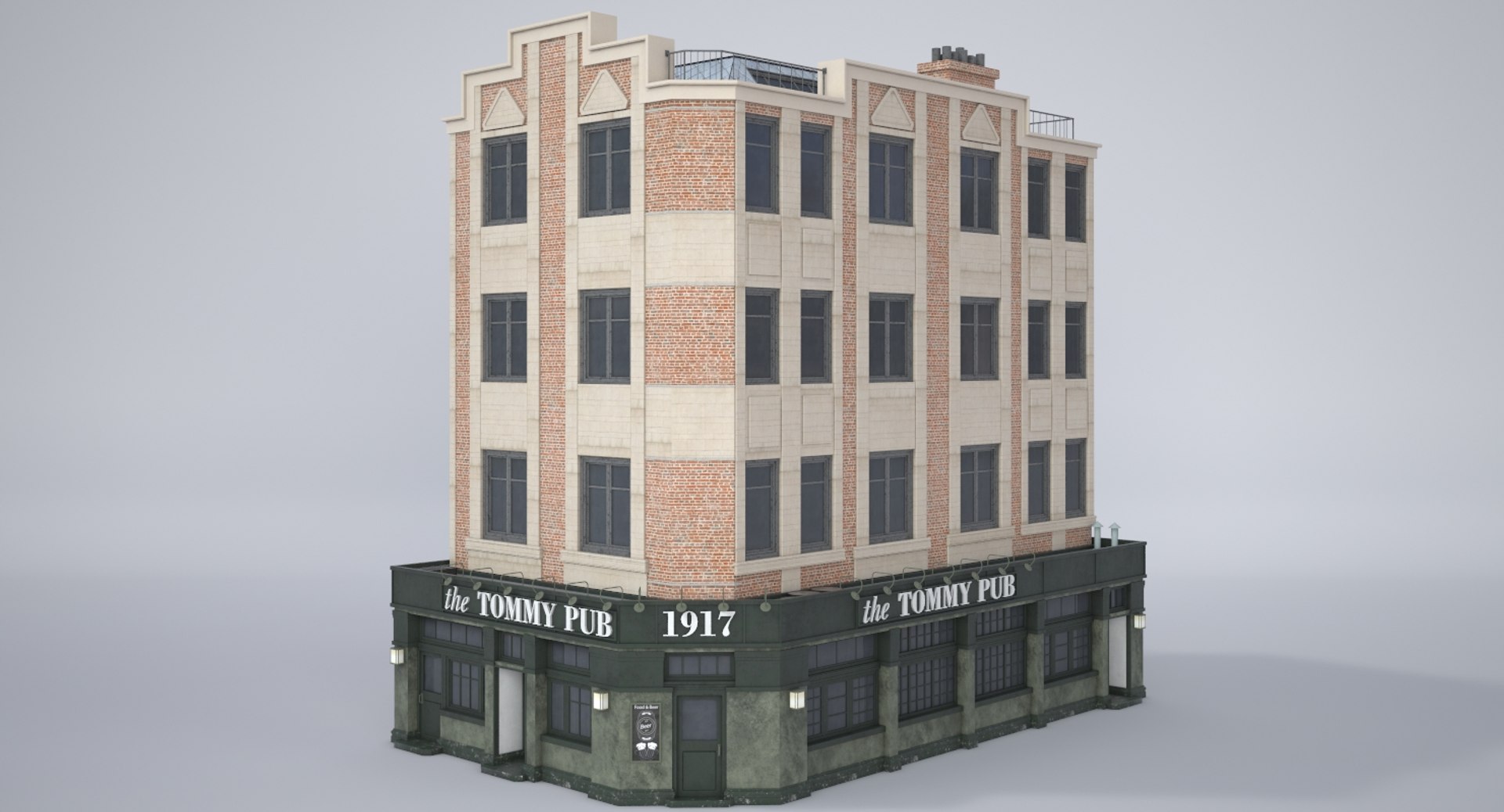 Corner pub 3D model - TurboSquid 1293432
