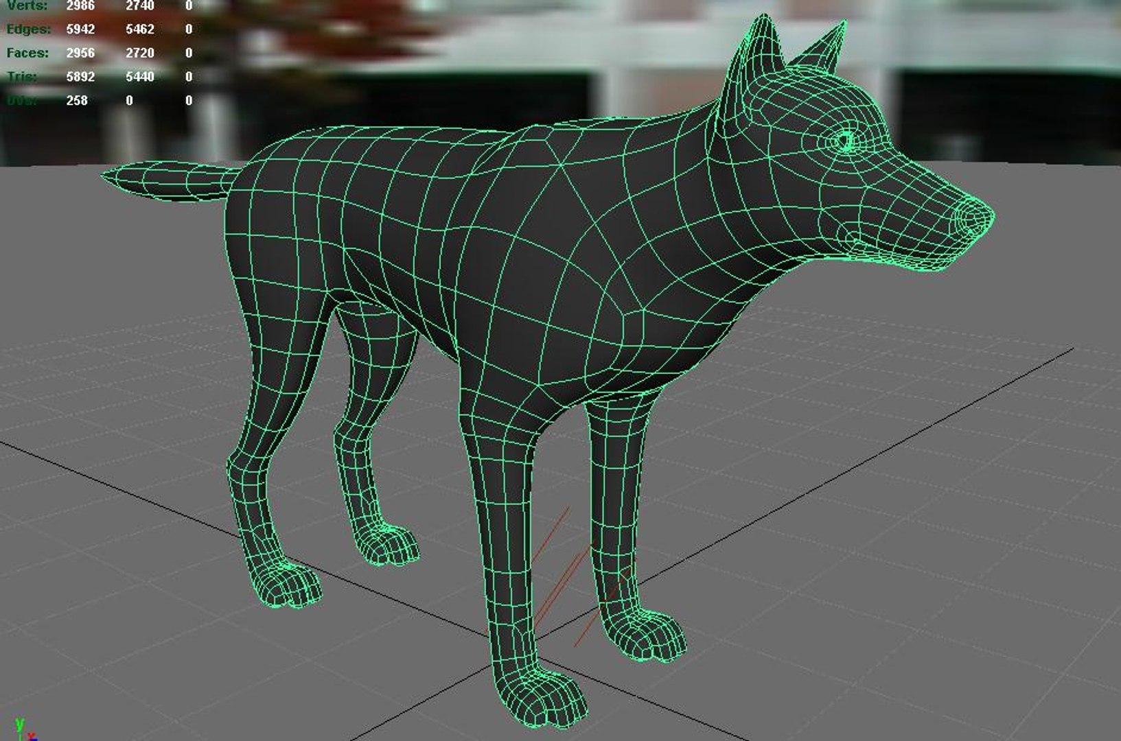 3ds max realistic wolf