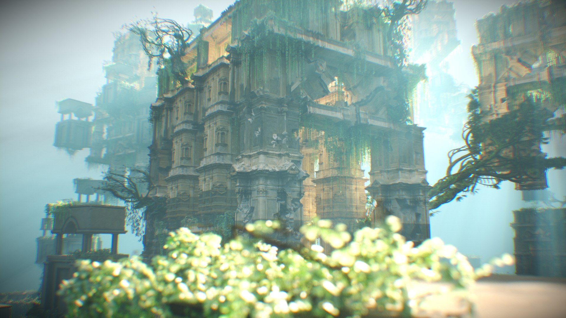 Floating Trees Buildings 3D Model - TurboSquid 2386500