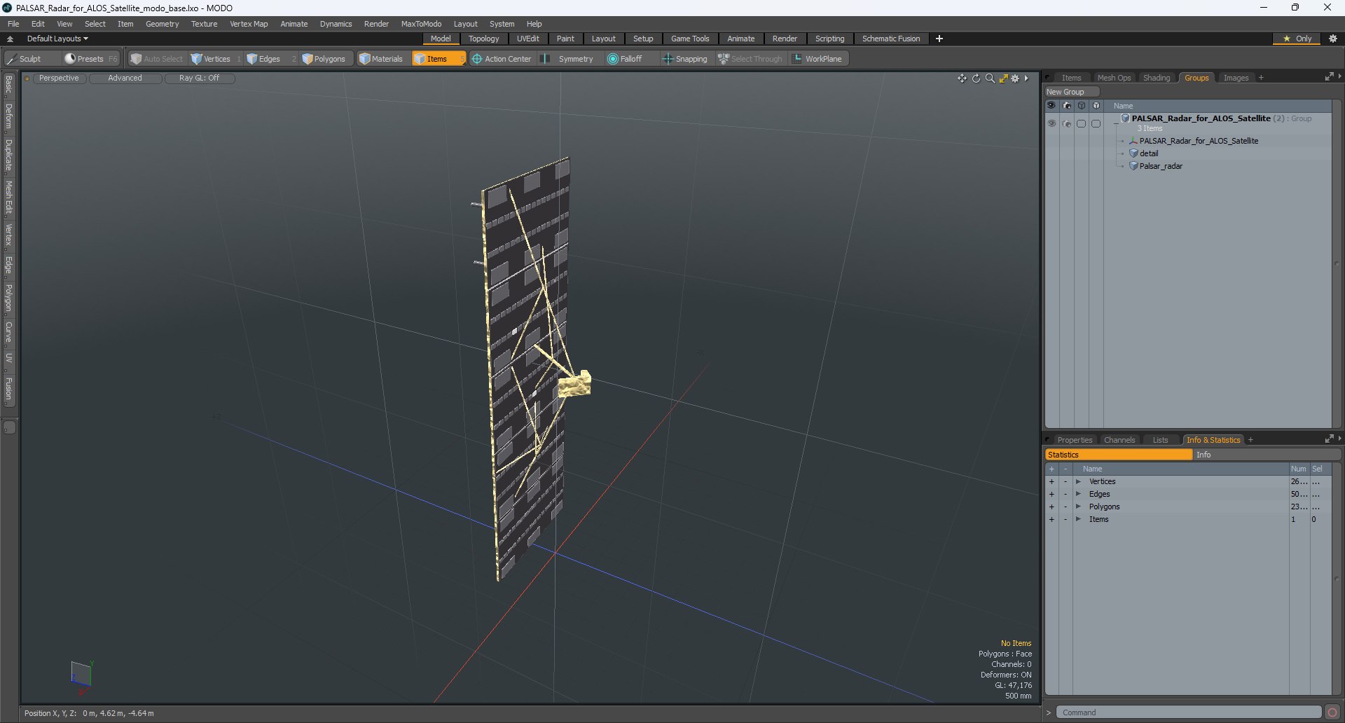 PALSAR Radar For ALOS Satellite 3D - TurboSquid 2290819