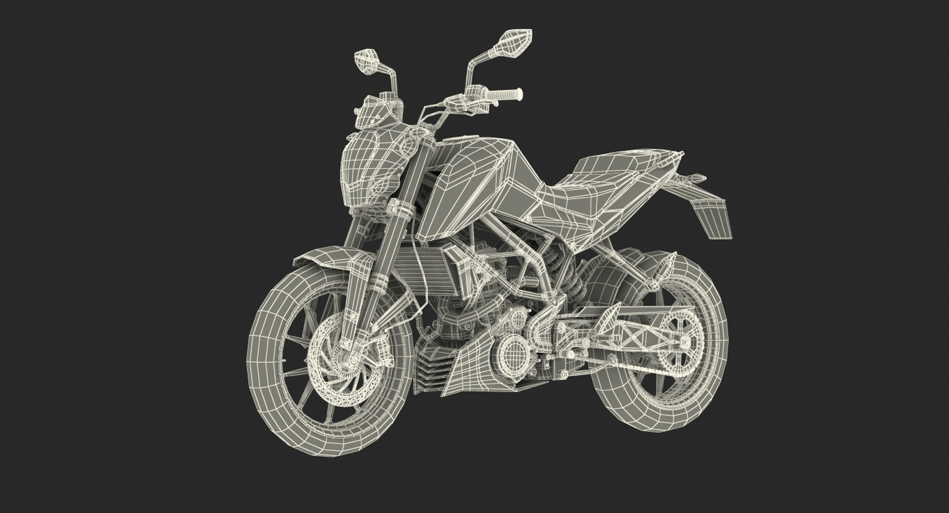3d model generic sport motorcycle