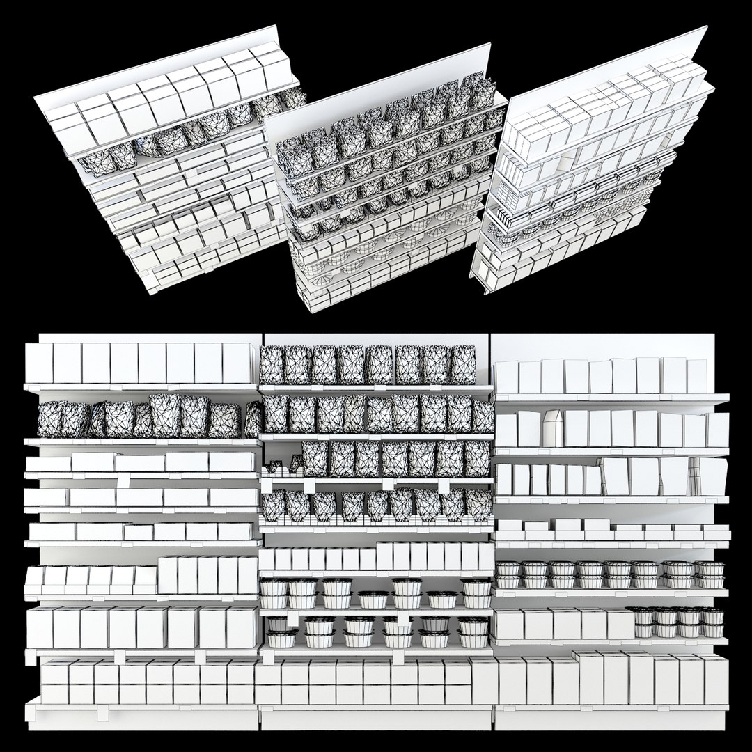 3D Shelves Goods Model - TurboSquid 1431756