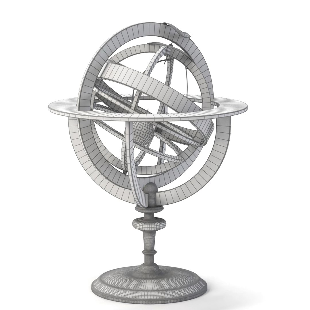 18th Century French Planetarium And Armillary Sphere 3D - TurboSquid ...