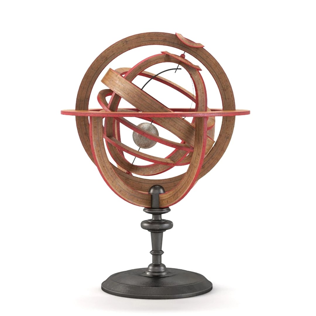 18th Century French Planetarium And Armillary Sphere 3D - TurboSquid ...