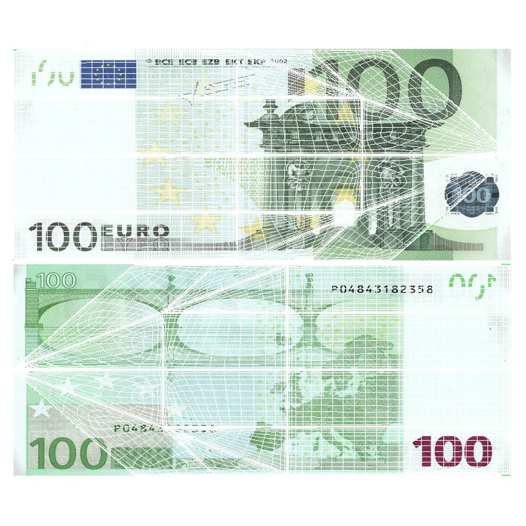 3d 100 Euro Bill Paper Plane Model