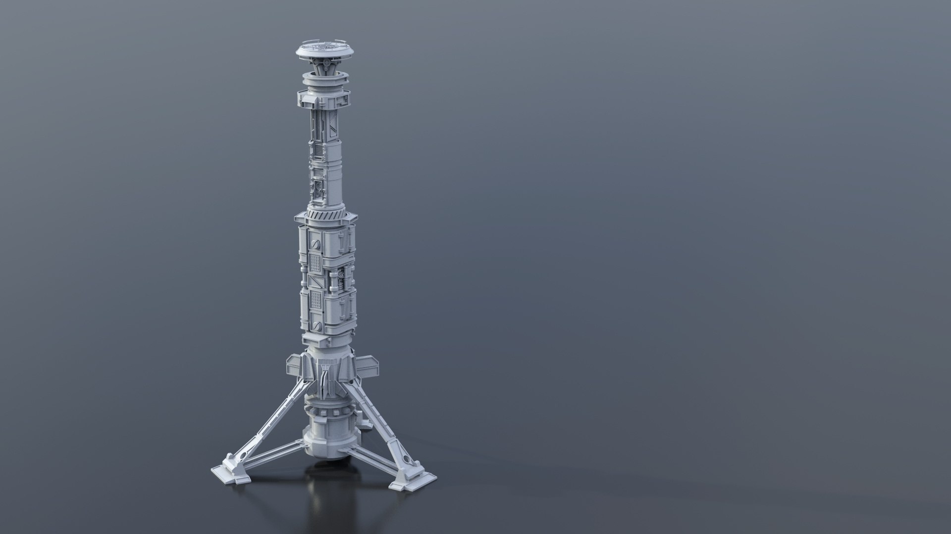 Scifi Tower Building Model - TurboSquid 1691593