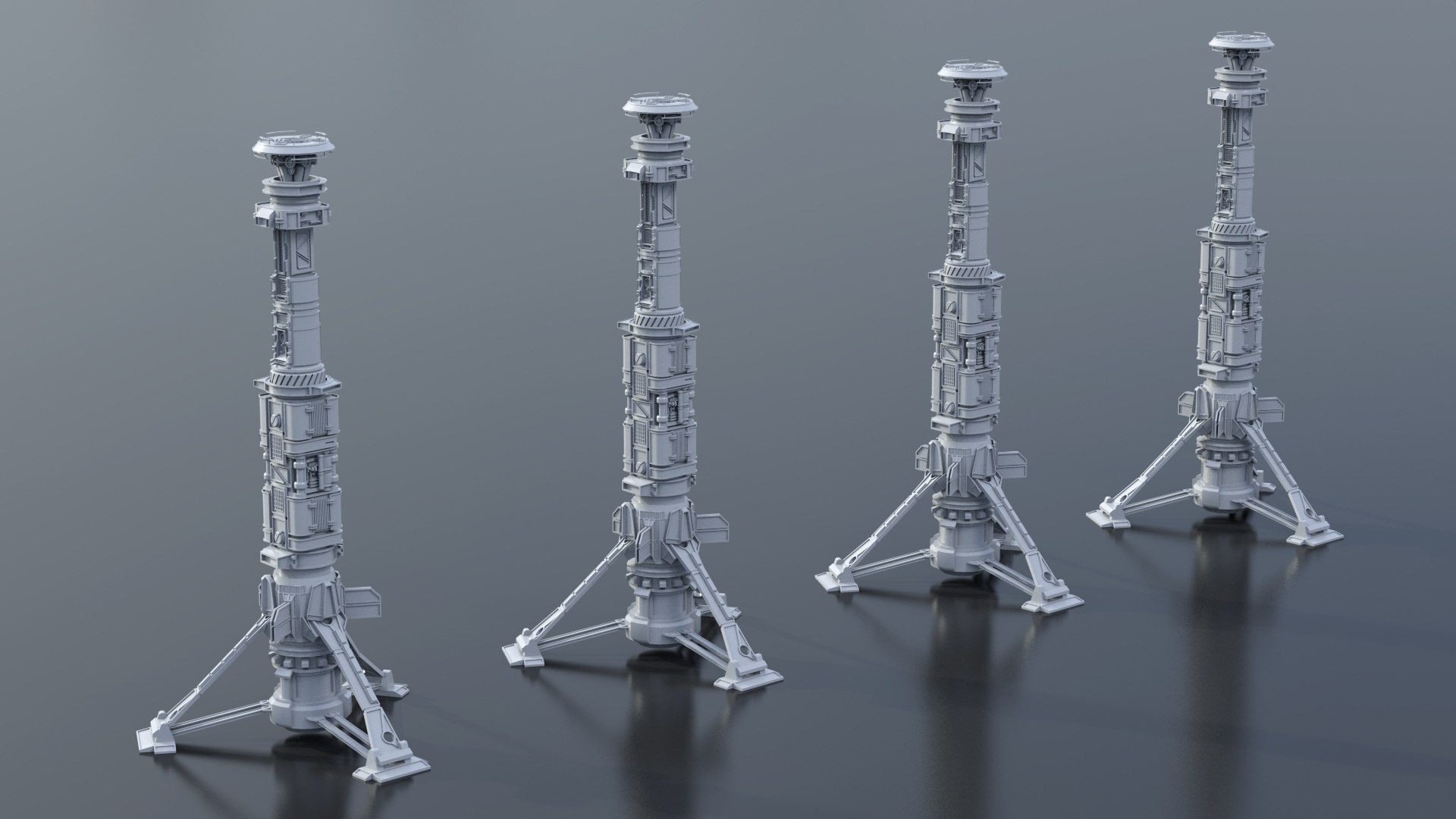 Scifi Tower Building Model - TurboSquid 1691593