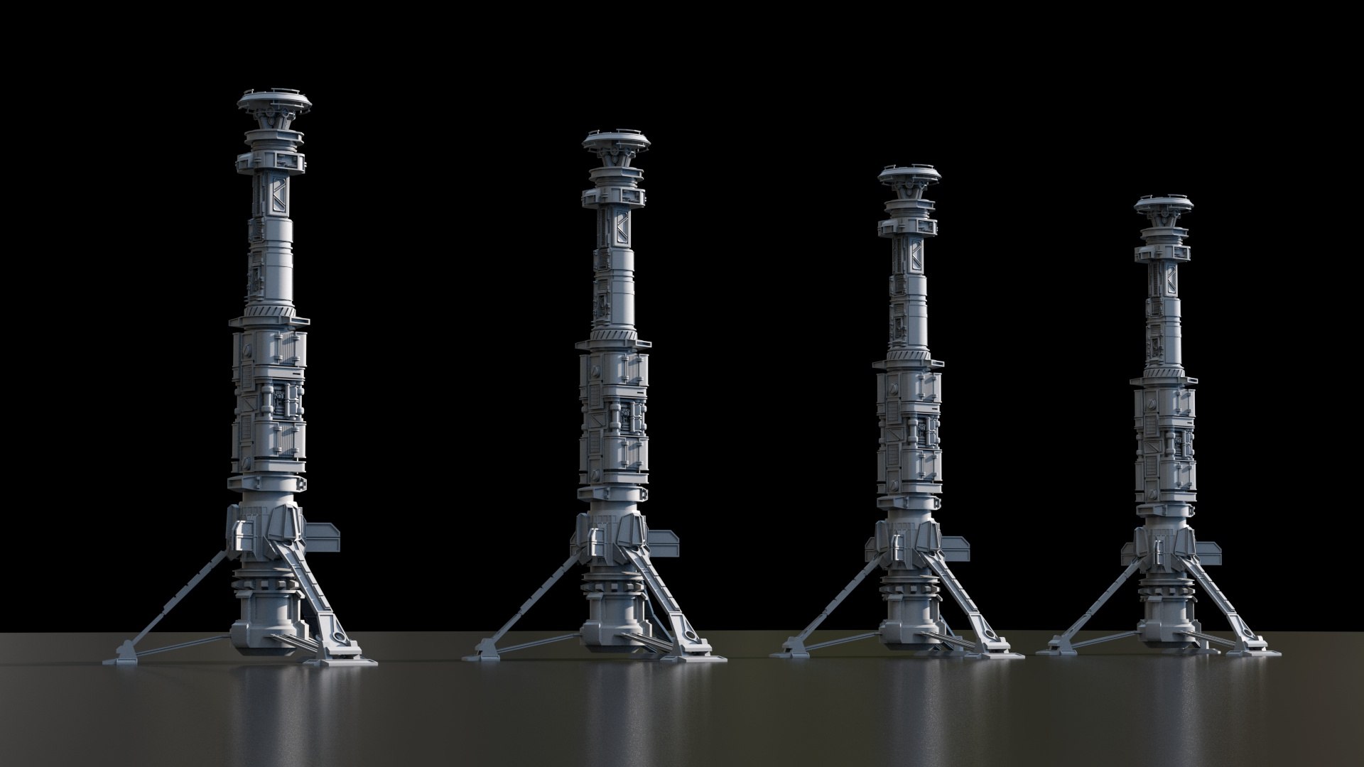 Scifi Tower Building Model - TurboSquid 1691593