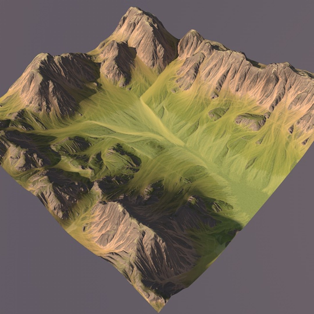 3d Model Mountain Maps Terrain