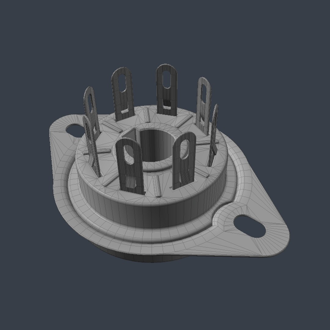 3ds max 8 pin octal tube