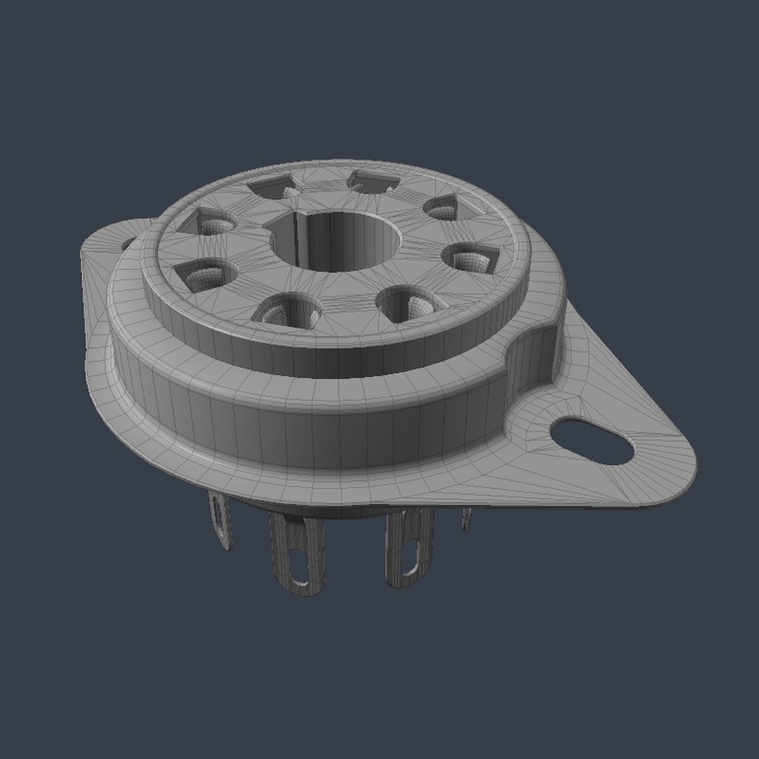 3ds max 8 pin octal tube