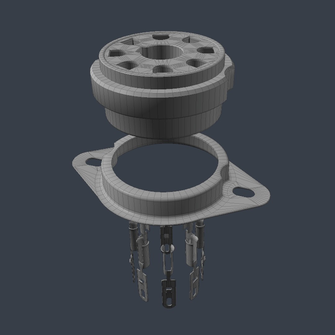3ds max 8 pin octal tube