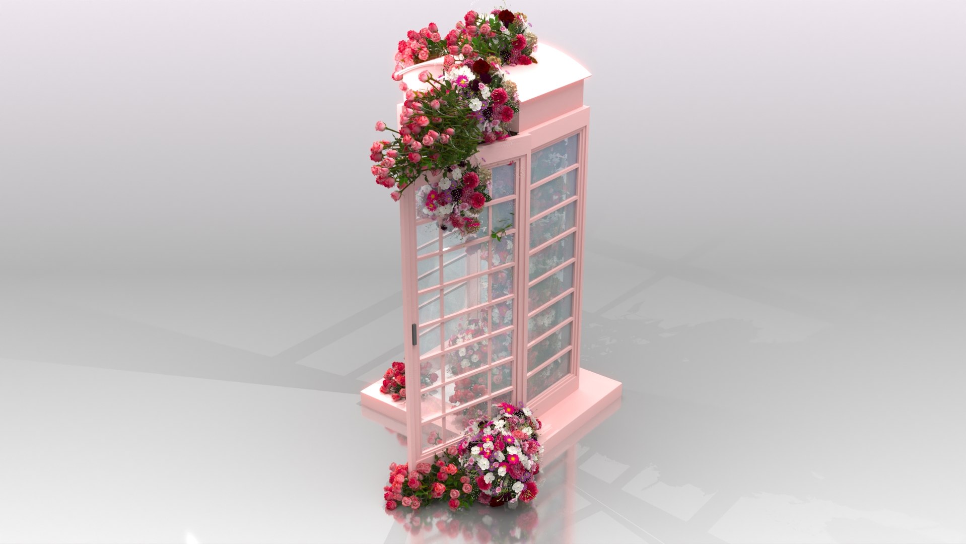 3D Model Red Phone Booth - TurboSquid 1699449