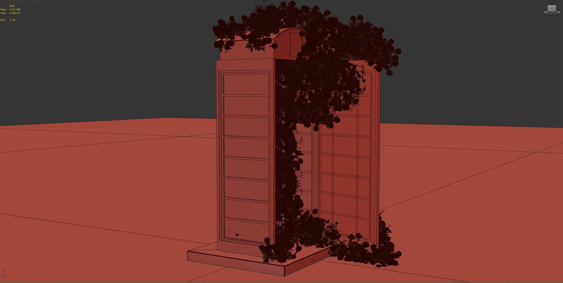 3D Model Red Phone Booth - TurboSquid 1699449