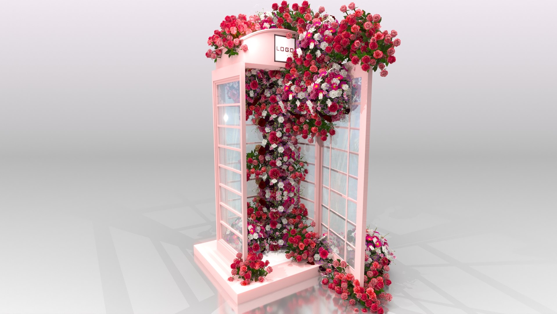 3D Model Red Phone Booth - TurboSquid 1699449