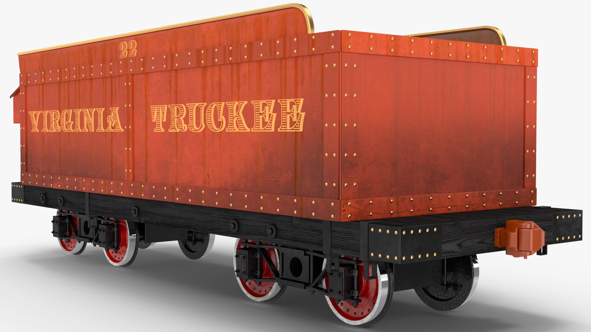 Steam Train And Freight Wagon 3D model - TurboSquid 2149868