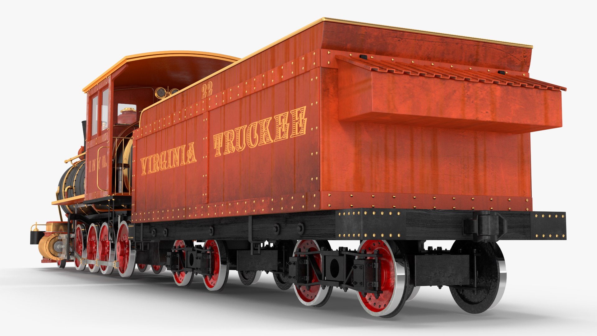 Steam Train And Freight Wagon 3D model - TurboSquid 2149868