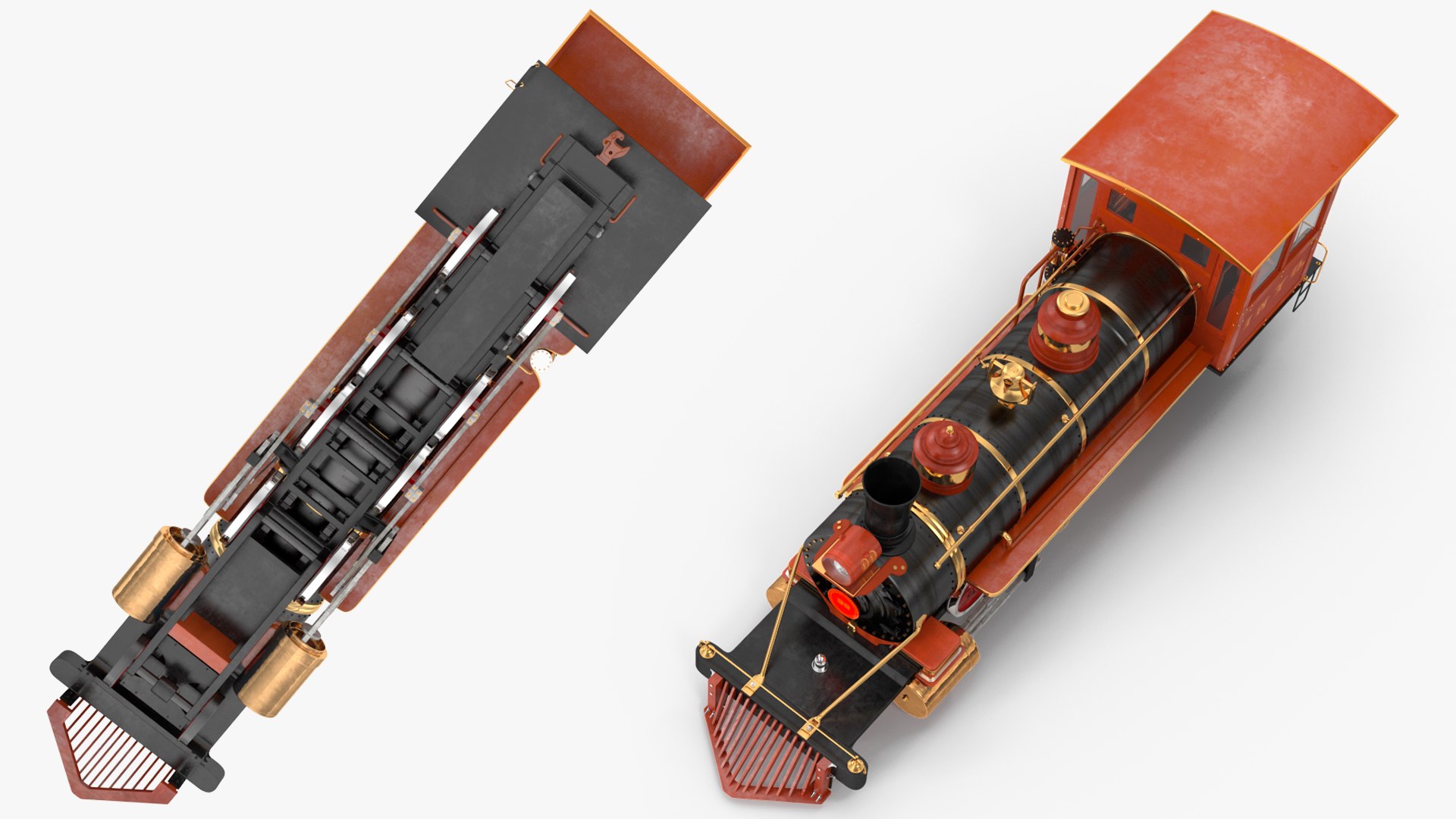Steam Train And Freight Wagon 3D model - TurboSquid 2149868