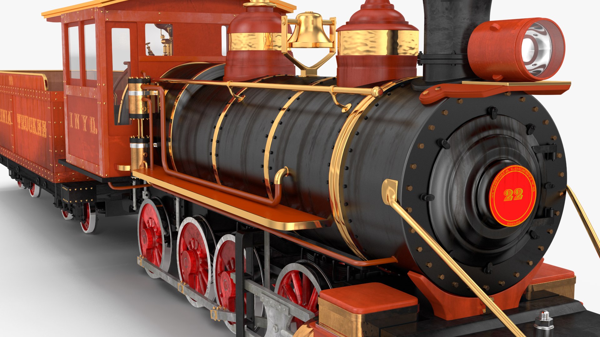 Steam Train And Freight Wagon 3D model - TurboSquid 2149868