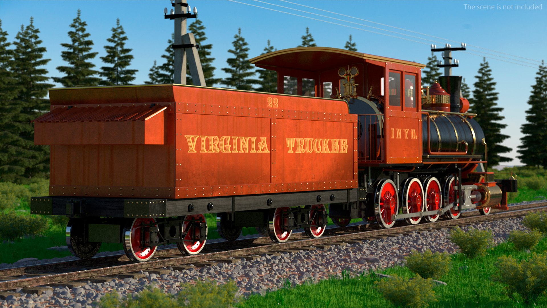 Steam Train And Freight Wagon 3D model - TurboSquid 2149868