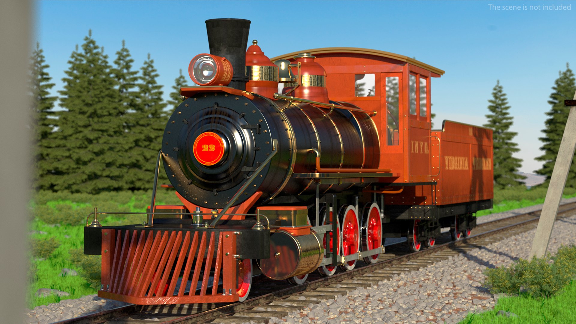 Steam Train And Freight Wagon 3D model - TurboSquid 2149868