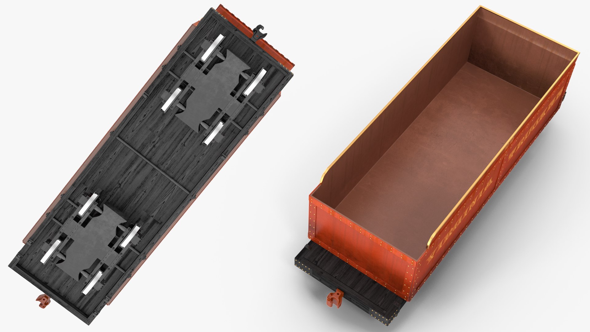 Steam Train And Freight Wagon 3D model - TurboSquid 2149868