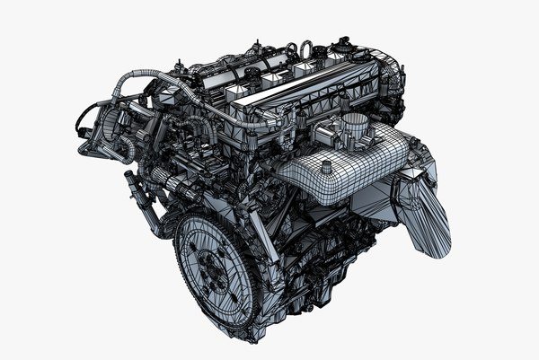 turbo engine 3d model