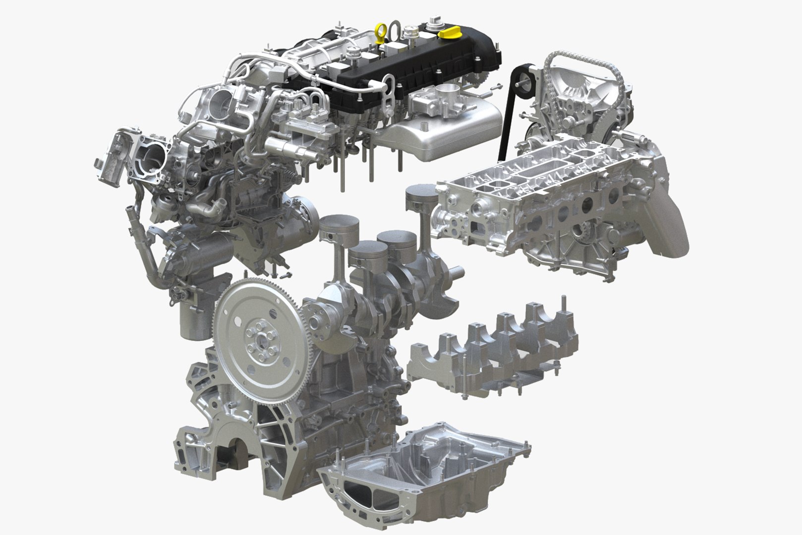 Turbo Engine 3d Model