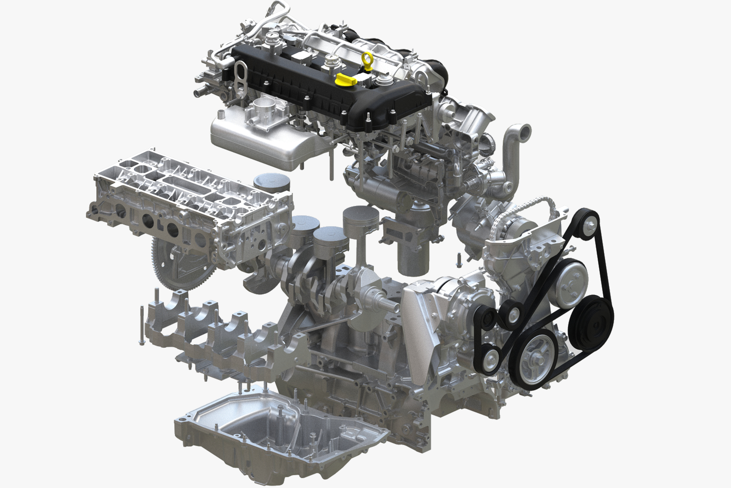 turbo engine 3d model
