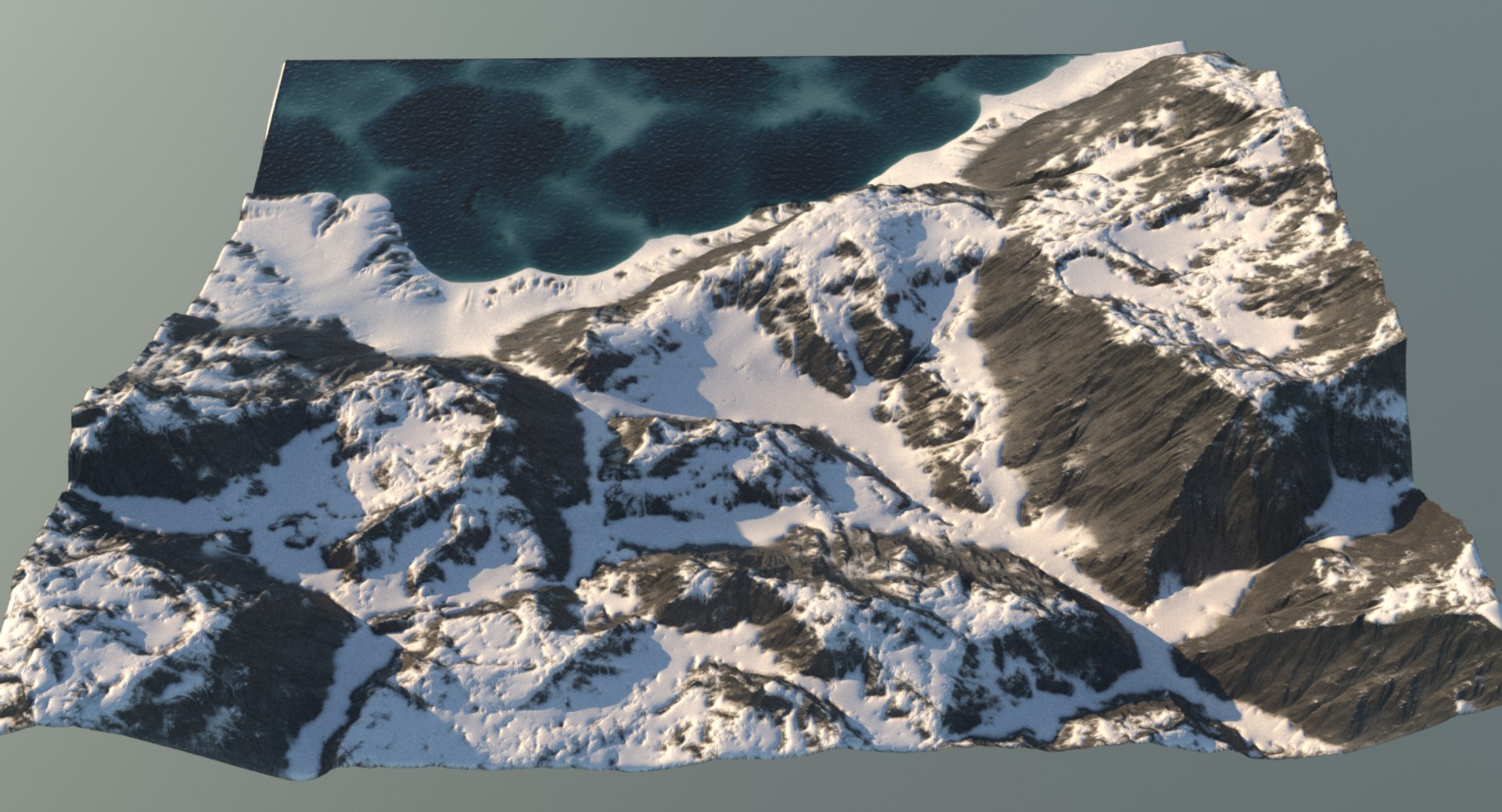 3d Model Arctic Landscape Mountain