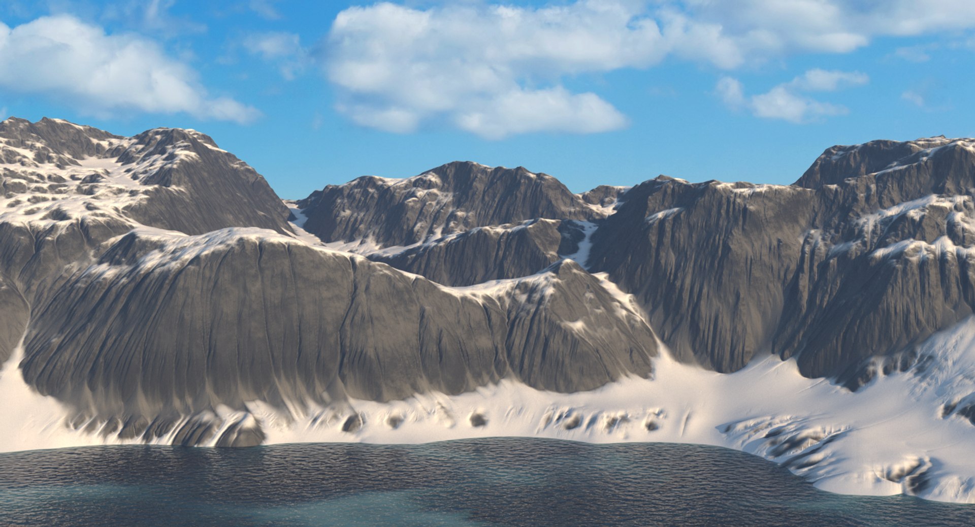 3d Model Arctic Landscape Mountain