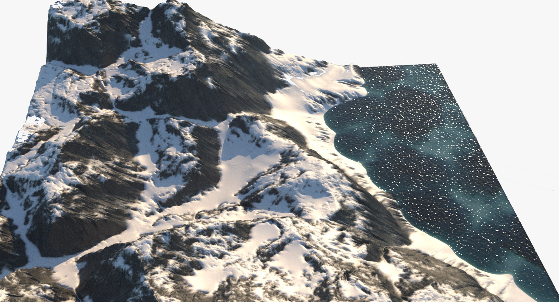 3d Model Arctic Landscape Mountain