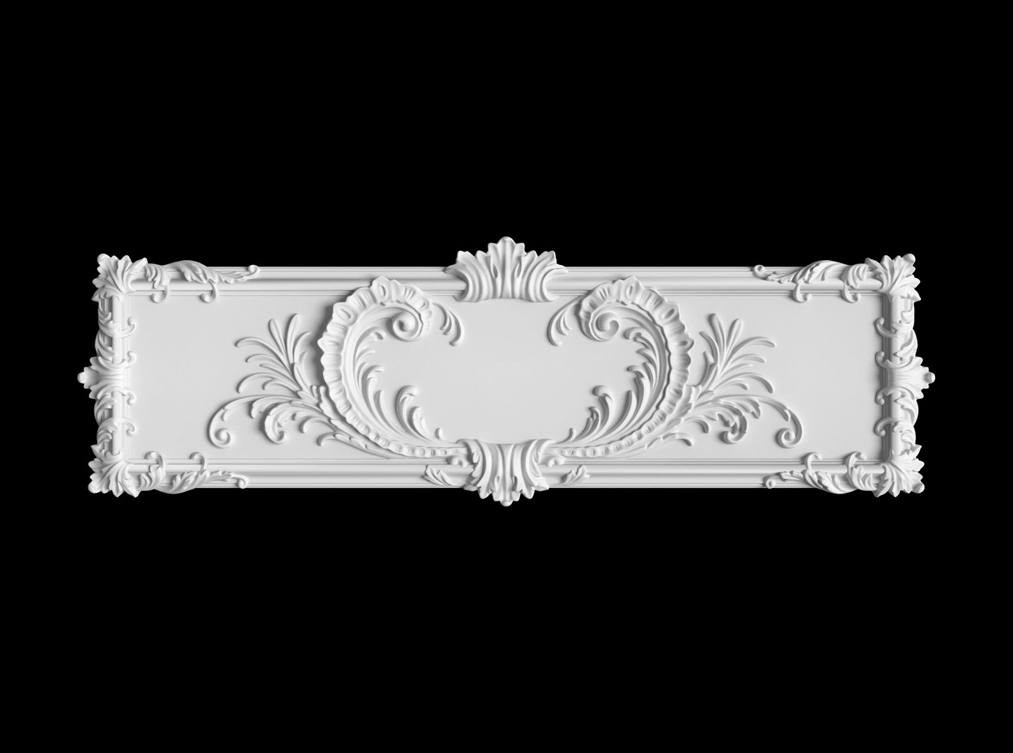 3d Cartouche Panel