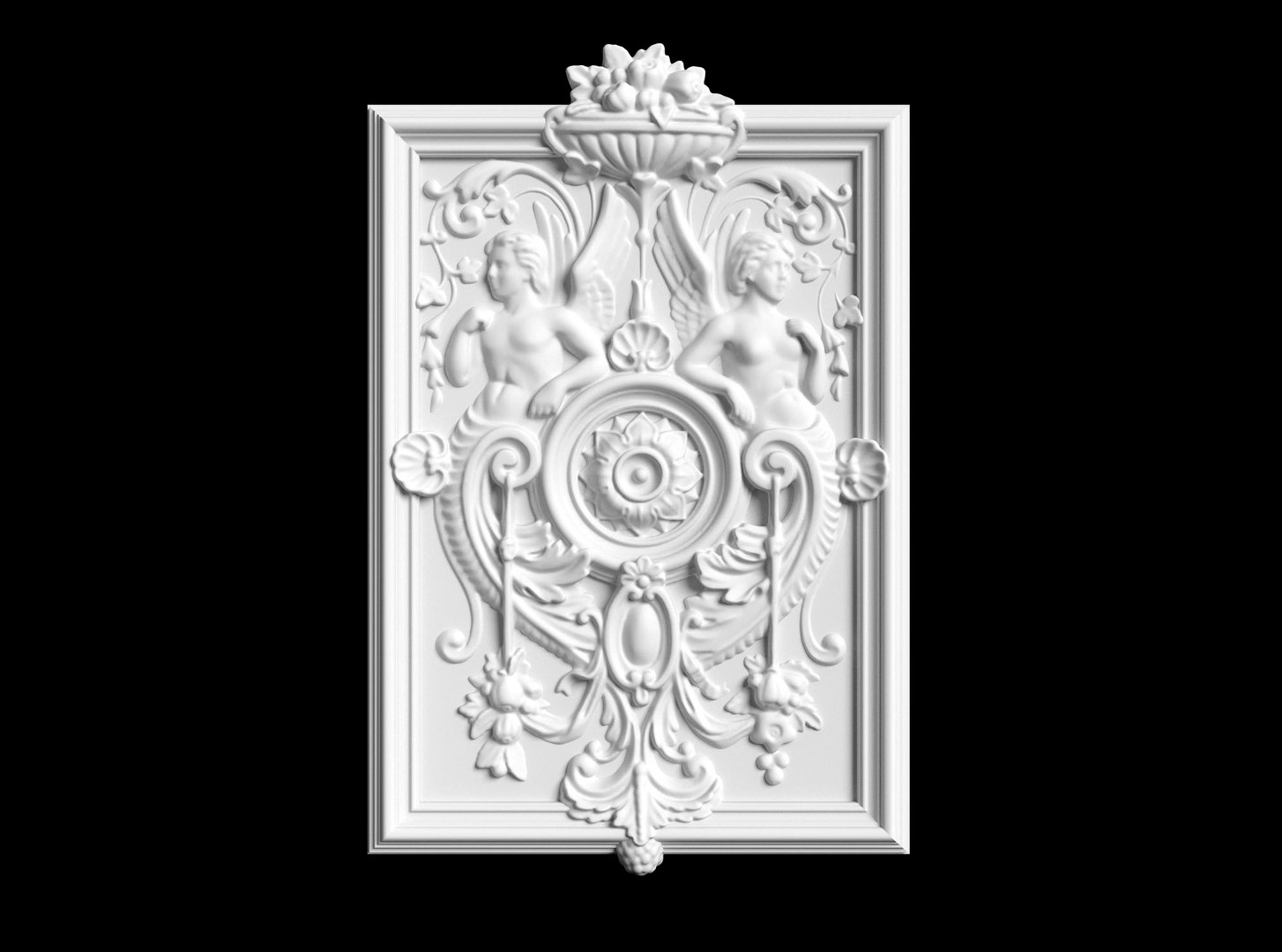 3d Cartouche Panel