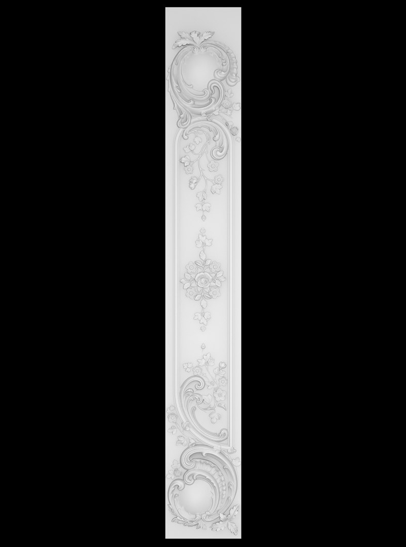 3d Cartouche Panel