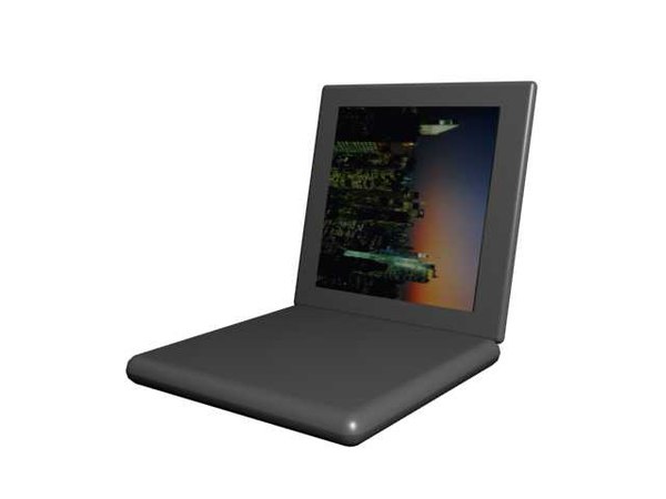 3d laptop notebook model
