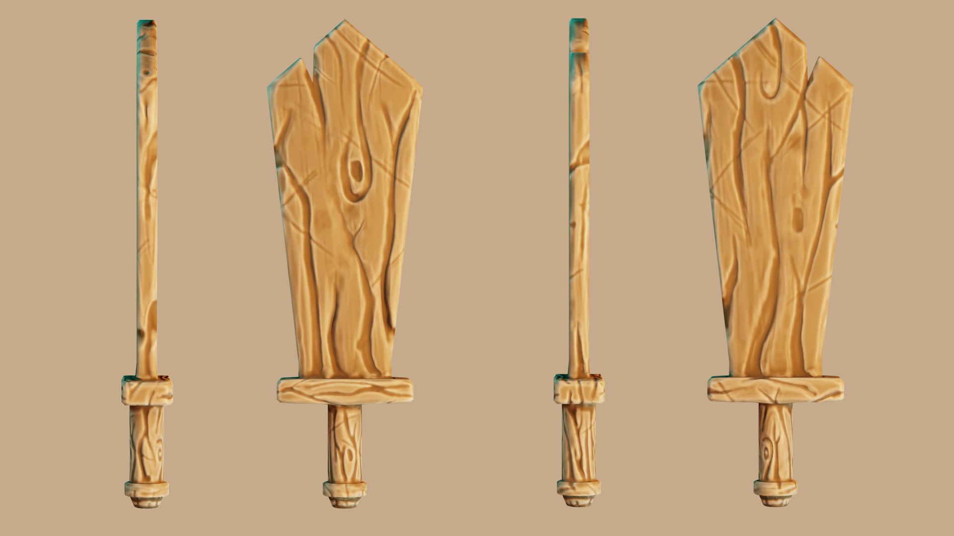 3D Stylized Wooden Training Sword - TurboSquid 2010897