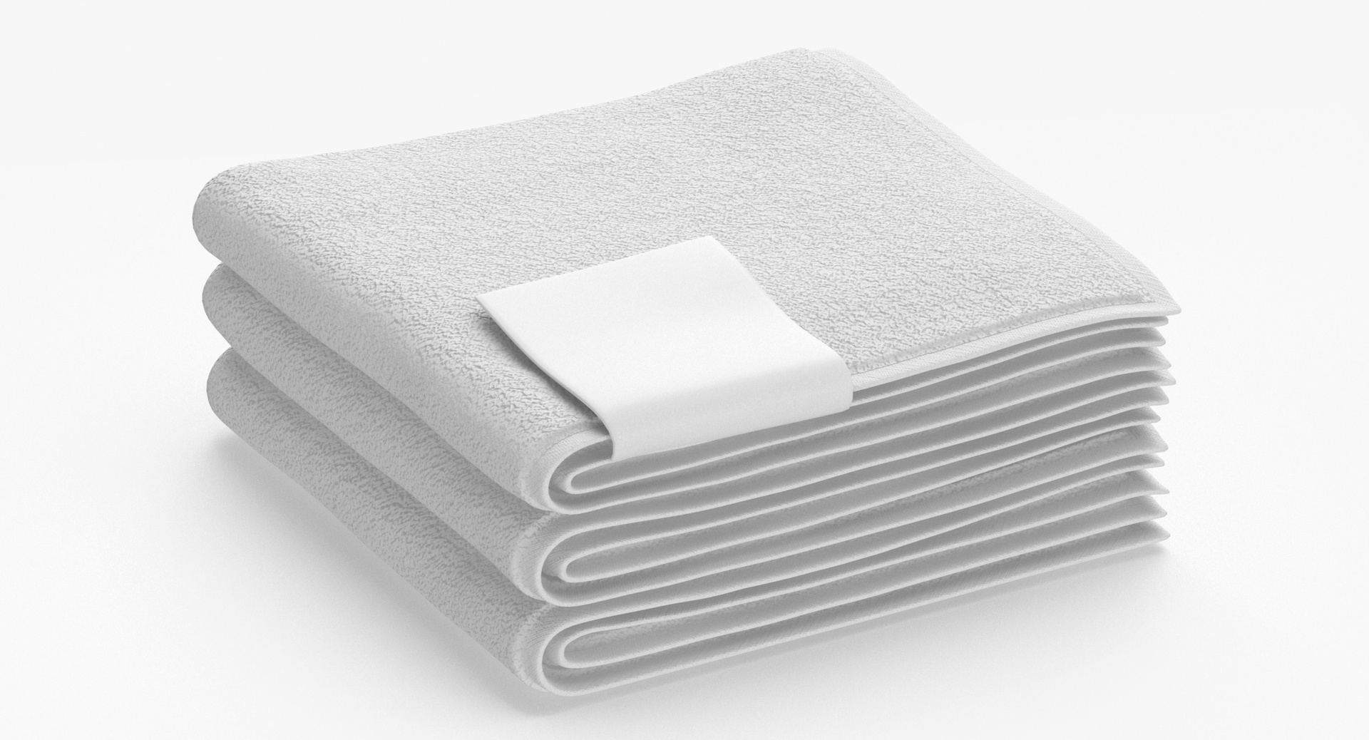 3D Folded Bath Towels Small 3 Pile White Blue And Gray Model ...