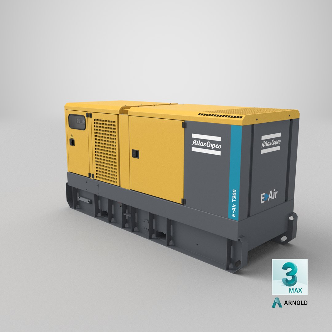 Atlas Copco Electric Fixed Speed Compressor - E-Air T900 Model ...