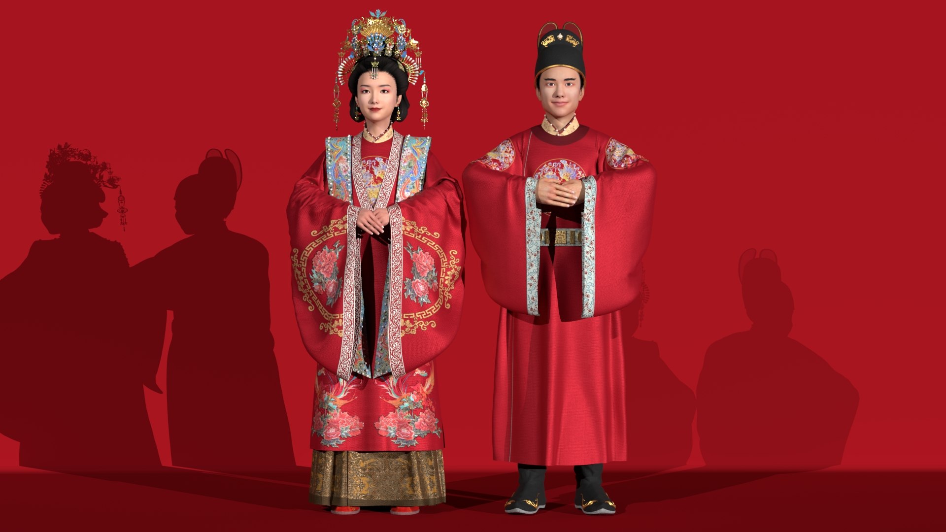 Traditional Chinese Wedding Attire Phoenix 3D Model - TurboSquid 2221331