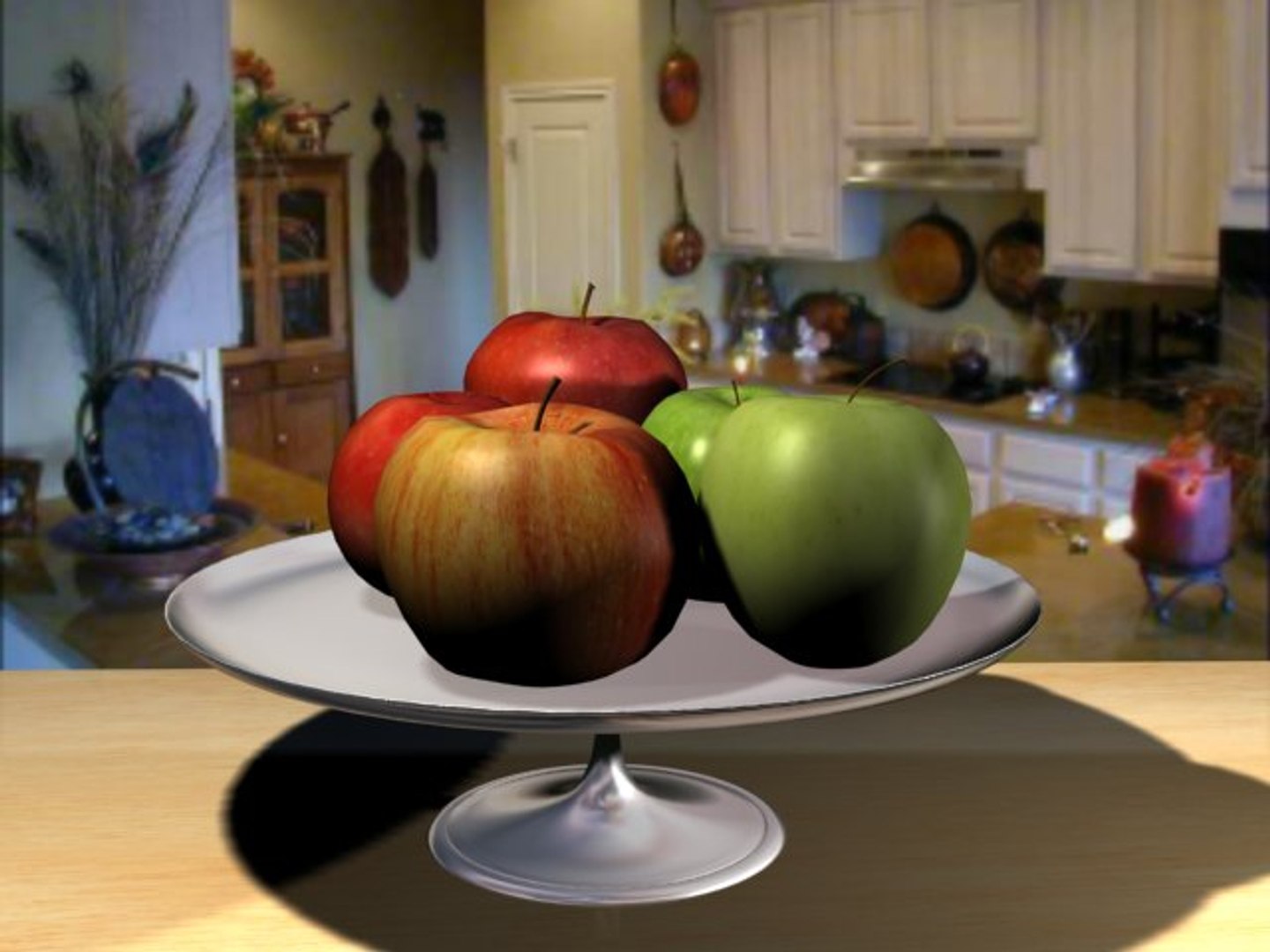 3d apples fruit model